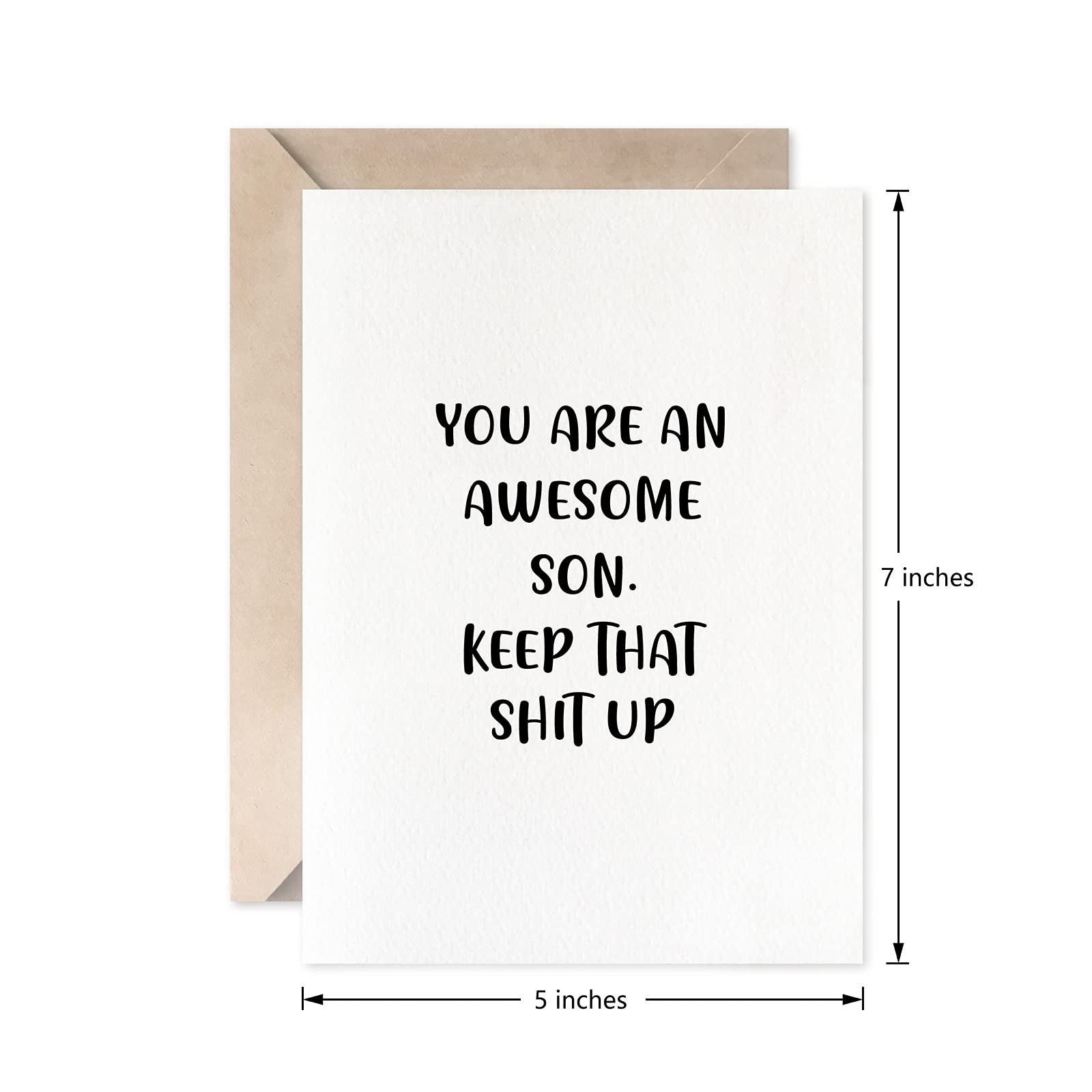 Funny Birthday Card For Son, Unique Boy Christmas Graduation Greeting Card Gift from Dad, Mom