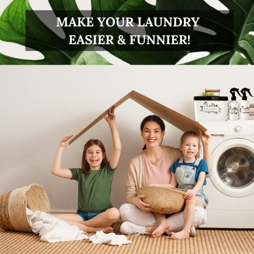 Dryer Sheet Holder Spray Bottles Set, Farmhouse Decor Fabric Softener Dispenser for Laundry Room Organization and Storage, 2 Pack Spray Bottles for Cleaning Solutions, House Warming Gifts New Home