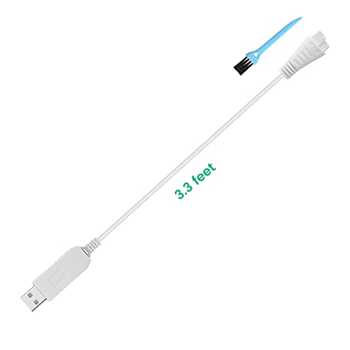 Charger Cable Replacement for Panasonic Shaver ES-WL80-V/ES-WL60-G, Charging Cord for Trimmer, with Cleaning Brush