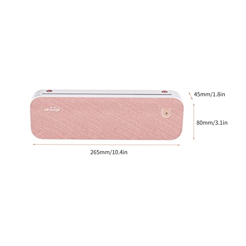 Bisofice PeriPage Portable Printer, A4 Wireless Bluetooth Travel Printer, Portable Thermal Printer Compatible with Android and iOS, Support 2''/3''/4'' Paper Width, Mobile Printer