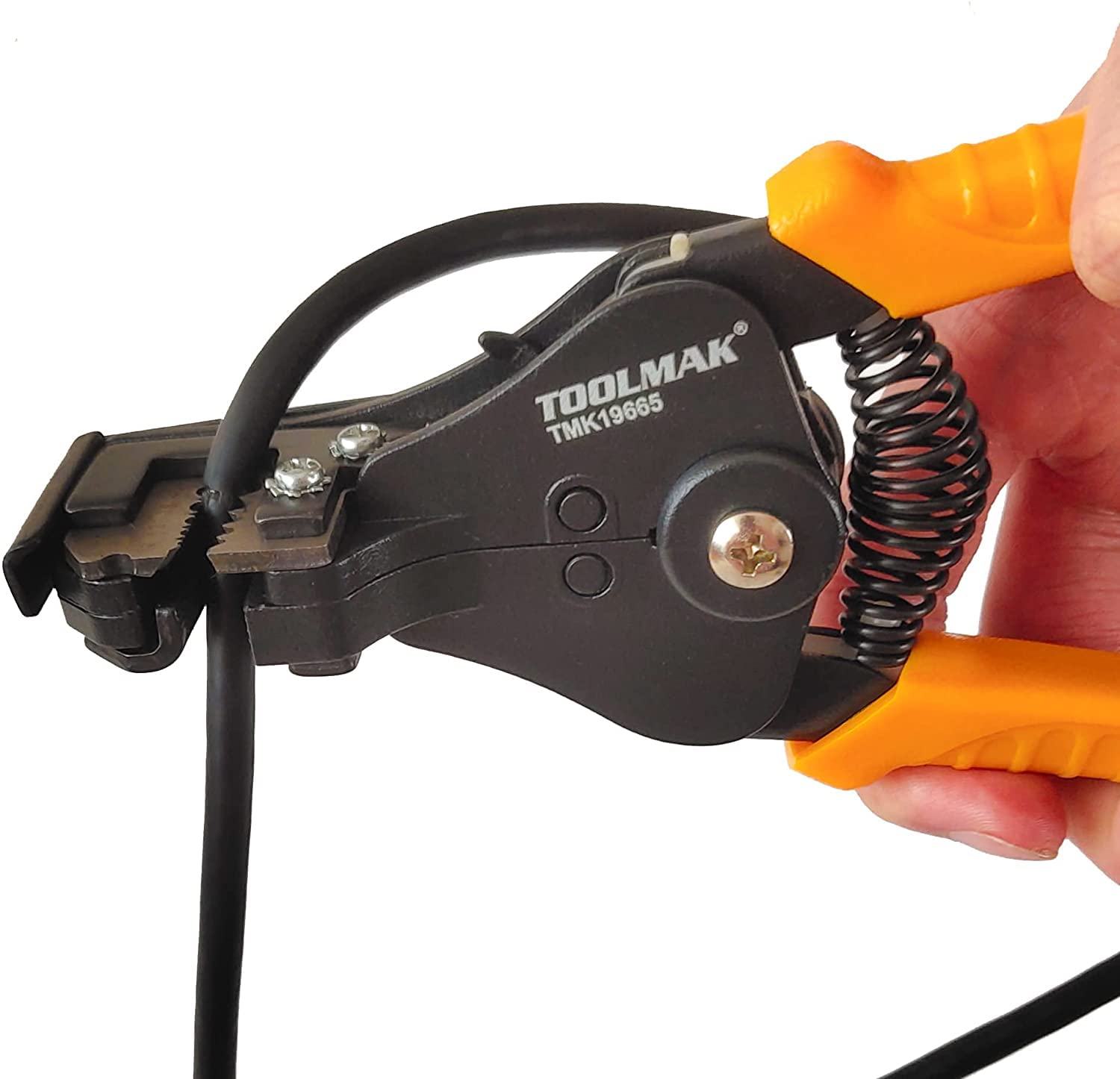 Automatic Wire Stripper TOOLMAK 7 inch Wire Cutter Wire Stripper Heavy Duty Wire Stripper Tool for 8-22 AWG Wirer Electronic and Automotive Repair