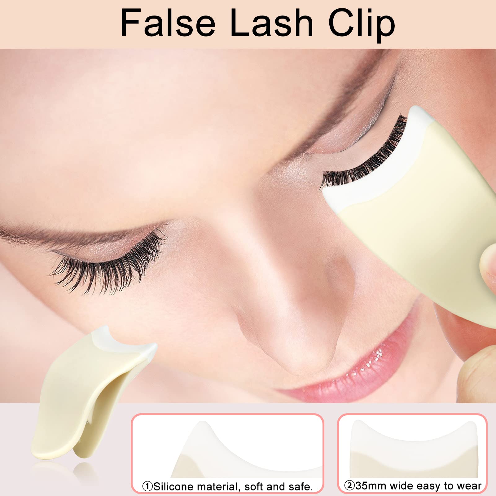 BABORUI 4 in 1 Eyelash Separator Tool Kit, Eyelash Comb Mascara Separator Tool | False Lash Clip Eyelashes Applicator Tool | Mascara Guard Applicator Lash Applicator Tool | Portable Eyelash Curler