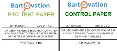 Classroom Genetic Taste Testing Experiment Kit, PTC (Phenylthiourea) and Control Paper [Each Vial Contains 100 Strips]
