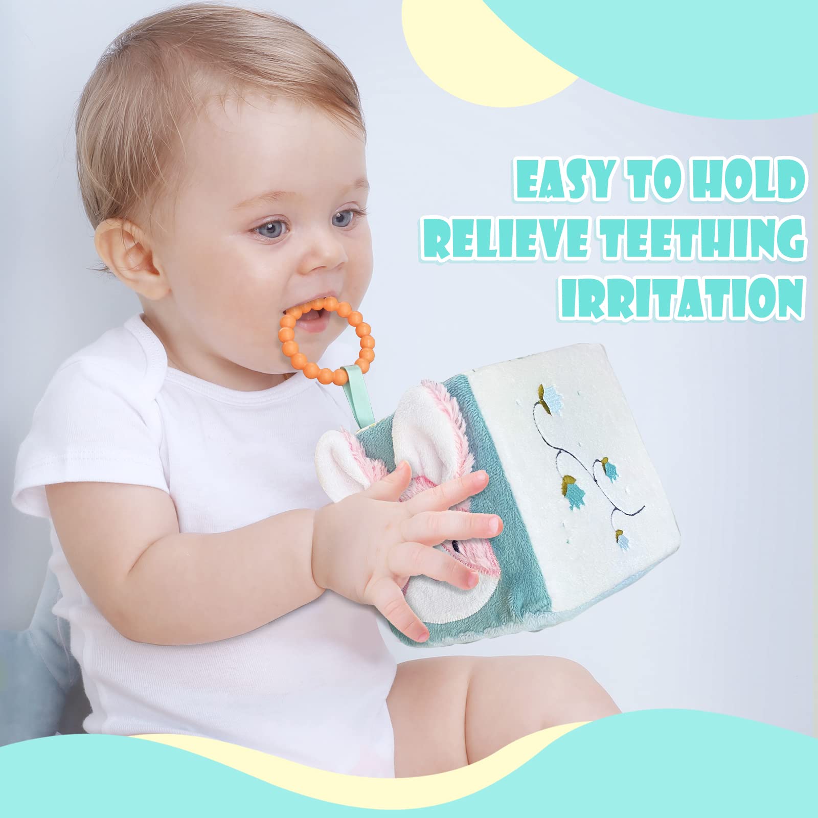 Baby Activity Cube Activity Cube Toys Educational Baby Cube Toy Early Learning Centre Sensory Cube Multicolor Baby Cube Toy Baby Toys 0+ Months (Rabbit Dog)