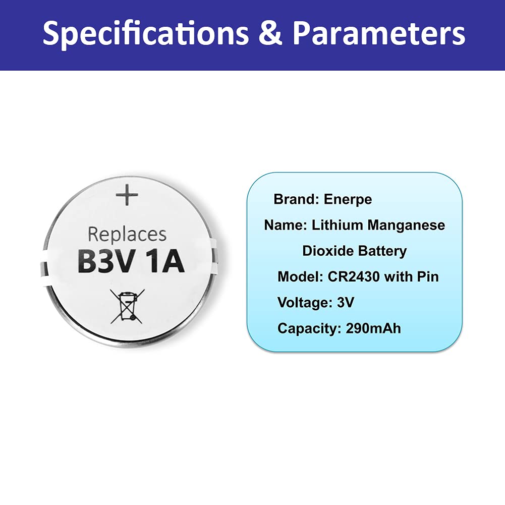 Enerpe B3V 1A Replacement Battery High Capacity Compatible with High Tech Electronic Collars of MS-4 and MS-5 Pack of 8