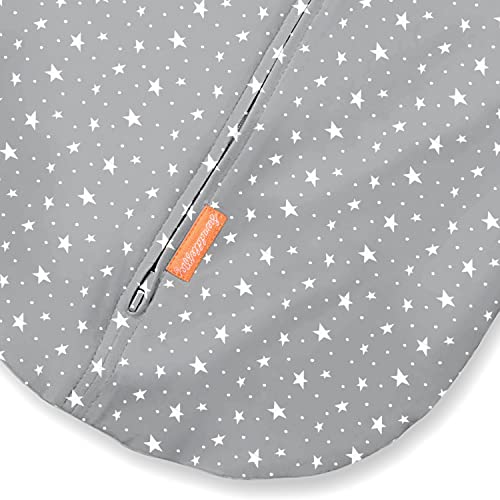 SwaddleMe Arms Free Convertible Pod β Size Large, 3-6 Months, 2-Pack (Lucky Star) Zip-up Baby Swaddle Helps Transition to Arms Out Sleep for Safe Rolling and Self-Soothing