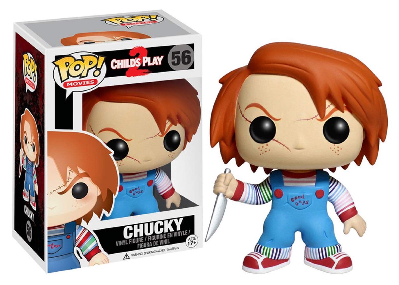 POP Child's Play 2 - Chucky Funko Pop! Vinyl Figure (Bundled with Compatible Pop Box Protector Case), Multicolor, 3.75 inches