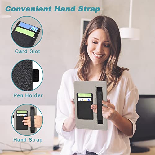 DMLuna Case for TCL Tab 8 LE 8" Tablet (Model: 9137W) 2023 Release, (Not Fit TCL Tab 8 Model: 9038S), Folio Premium PU Leather Stand Cover with Hand Strap/Card Slot, Black