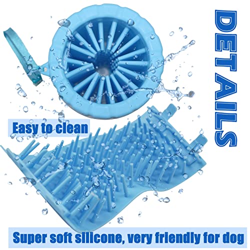 Dog Paw Cleaner-Paw Washer,2 in 1 Paw Cleaner for Dogs with Towel,Suitable for Dogs and Cats (M, Blue)