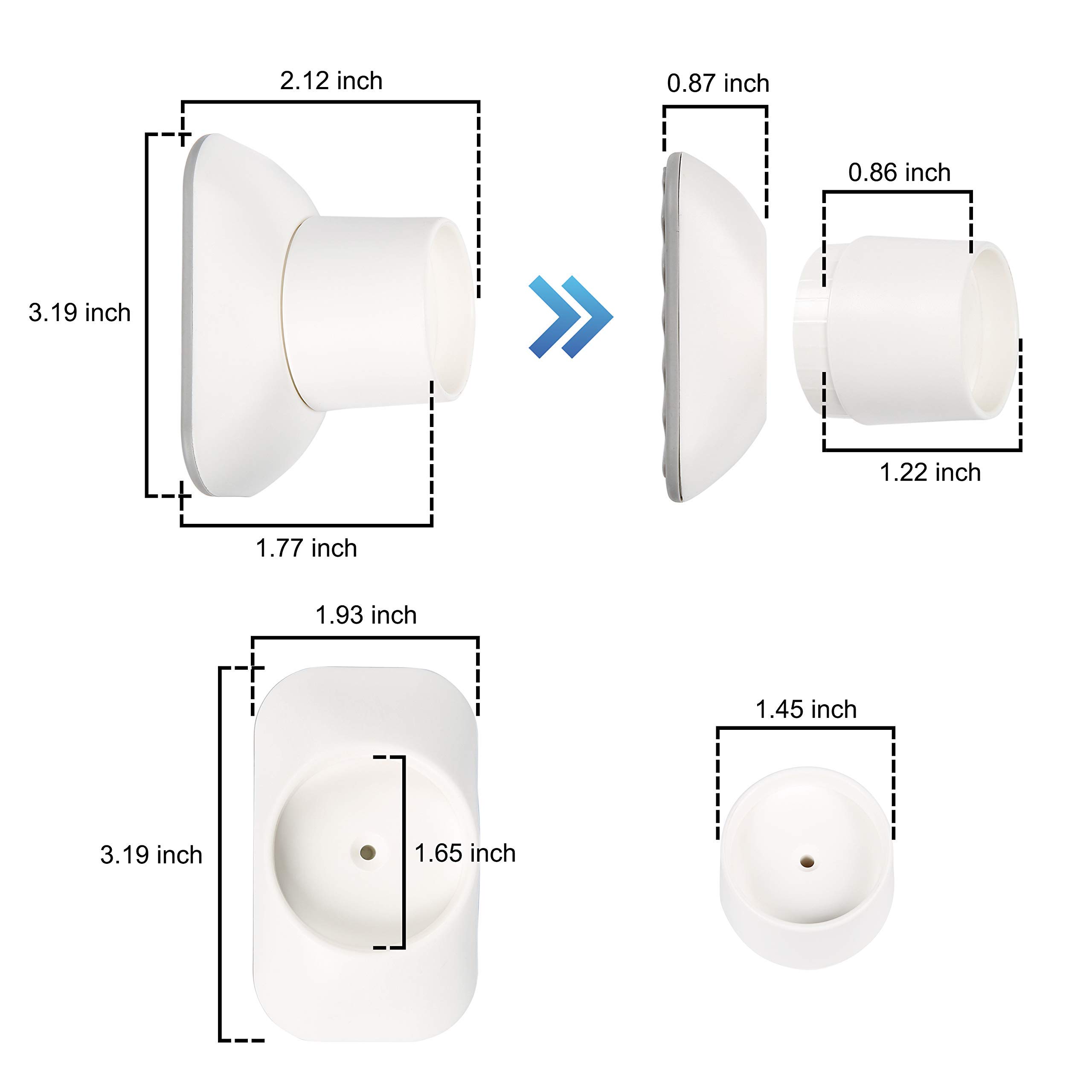 Baby Gate VMAISI Extender Extension - 4 Pack Gate Threaded Spindle Rods Replacement Parts Bundle with Wall Protector for Pressure Mounted Safety Gates for Pet & Dog