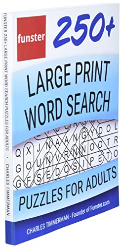 Funster 250+ Large Print Word Search Puzzles for Adults: Word Search Book for Adults Large Print with a Huge Supply of Puzzles