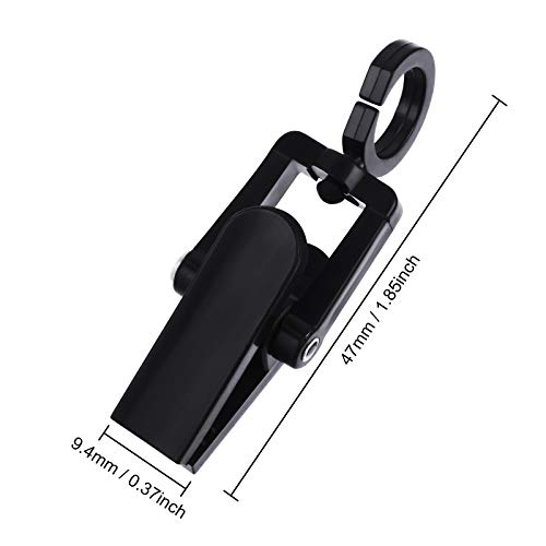 BBTO 48 Awning Clips, Curtain Clip String Party Wire Light Holder Hanger for Outdoor Camping RV Awning Home Decoration, Photos, Art Craft Display (Black)