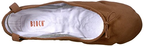 Bloch Women's Pump Split Sole Canvas Ballet Shoe/Slipper Dance, Cocoa, 6.5