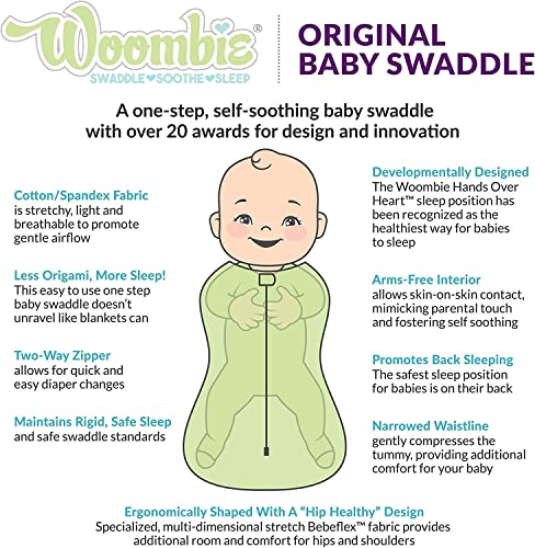 Woombie Super Stretch True Air Summer Baby Swaddling Blanket β Soothing, Vented Cotton Swaddle β Wearable Baby Blanket, Cool Gray, 5-13LBS