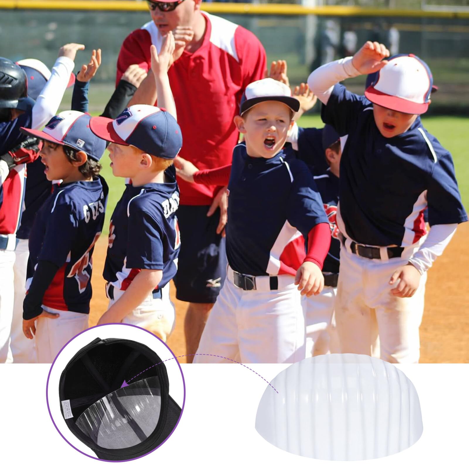 DEARMAMY Hat Insert Caps Liners:25pcs Support Baseball Hat Shaper Storage Inserts Plastic Hat Inner