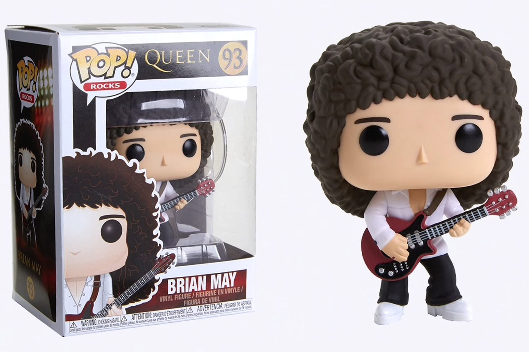 POP Queen - Brian May Funko Pop! Vinyl Figure (Bundled with Compatible Pop Box Protector Case) Multicolored 3.75 inches