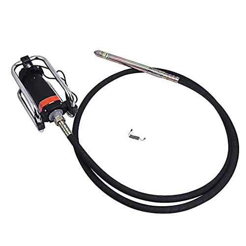 BIZOEPRO Hand Held Electric Power Concrete Vibrator 1500W 2HP 16000rpm Concrete Vibrabrater Portable Construction Pencil Vibrator 4.5M(14-3/4feet) Remove Air Bubbles Level Tool
