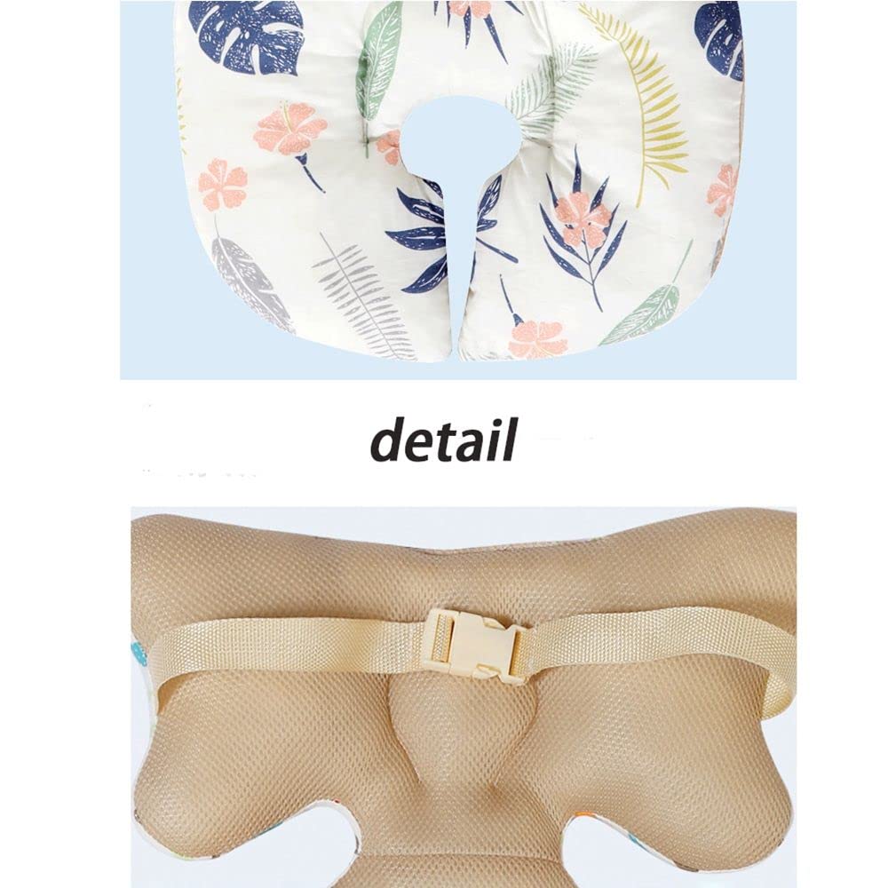 CHDHALTD Cotton Stroller Cushion Seat, Animal Cartoon Pram Pushchair Cushion for Kids Stroller Cushion Seat Liner Pad(D)
