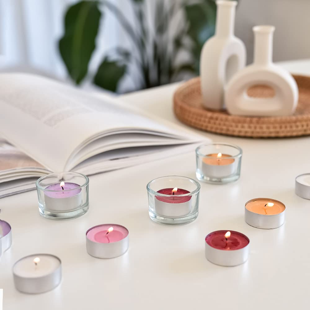 COCODOR Unscented Tealight Candles / 100 Pack / 4-5 Hour Extended Burn Time/Made in Italy, Cotton Wick, Scented Home Deco, Fragrance, Mother's day