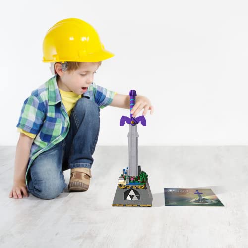 Xunsan Master Sword Building Kit, Micro Hyrule Castle Building Toys, Perfect BOTW Building Décor Set, Detachable Desktop Decorations, Birthday Gifts for Kids Boys Ages 6+ (388 Pieces)