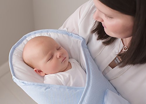 BundleBee Baby Wrap – Swaddle – Baby Blanket – Summer or Winter - Feather Light - Neck and Back Support – Hypoallergenic – Beautiful Packaging – Newborns 0-4 Months - Grey Polka Dot