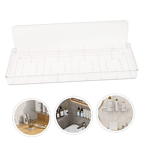 Cabilock 2pcs Wall-Mounted Storage Box Adhesive Shelf Wall Shelves Wall Mount Organizer Shelf for Wall Clear Shelf Wall Mounted Storage Shelf Wall Shelves for Wall Shelves for Storage
