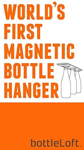 BottleLoft by the original Magnetic Bottle Hanger 2 Strip Pack (holds 6 bottles) by