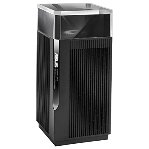 Asus ET12 AXE11000 Whole-Home Tri-Band Mesh WiFi 6E System Coverage up to 610 Sq. Mtr/6,000 Sq. ft.,11Gbps WiFi, 3 SSIDs, Free Security & Parental Controls, Dual 2.5G Ports LAN Aggregation 2 Pack
