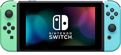 Nintendo Switch Console - Animal Crossing: New Horizons Edition - Pastel Green and Blue Joy-Con, 6.2" Touchscreen LCD Display, WiFi, Bluetooth (Renewed)