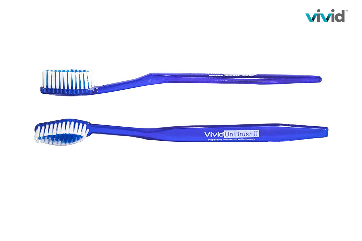 Vivid UniBrush I, 100 Pack Corded Electric Toothbrushes for Adults, Individually Wrapped