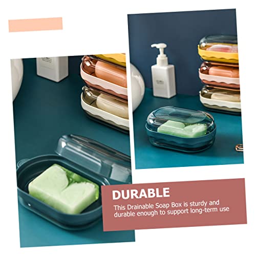 Alipis 6 Pcs Box soap Dish with lid bar soap case Shampoo bar Holder bar soap Container bar Travel soap Container soap Tray Soap Dish Holder with Cover Student