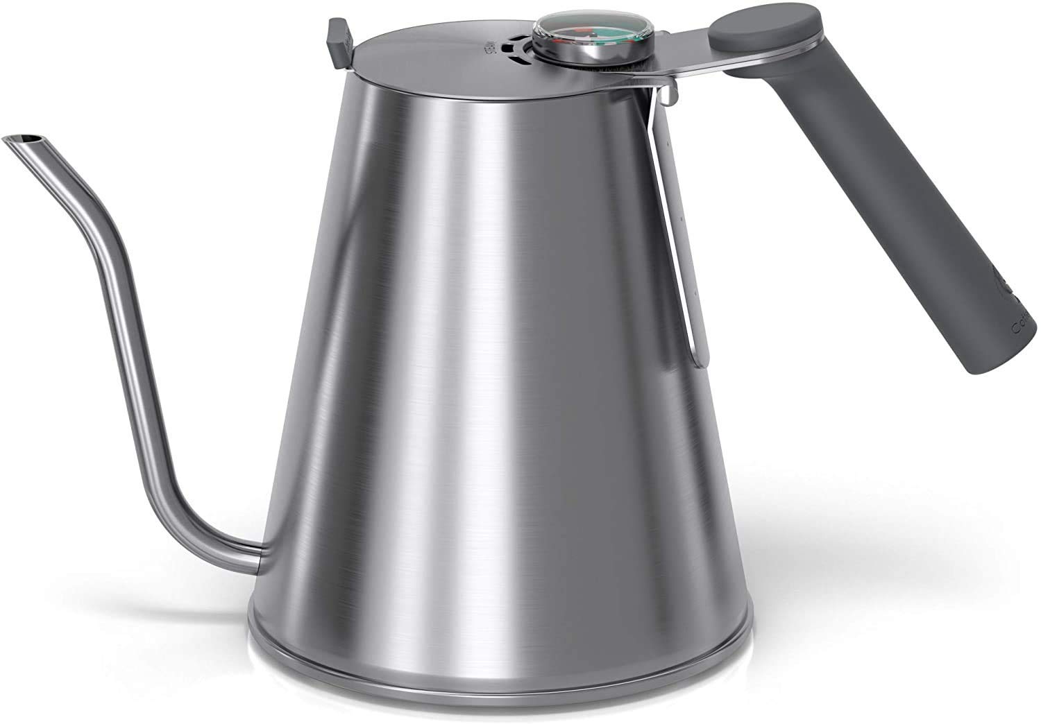 Coffee Gator Gooseneck Kettle with Thermometer, 52 oz Pour Over Coffee Kettle for All Stovetops w/Precision Drip Spout, 6.5 Cup