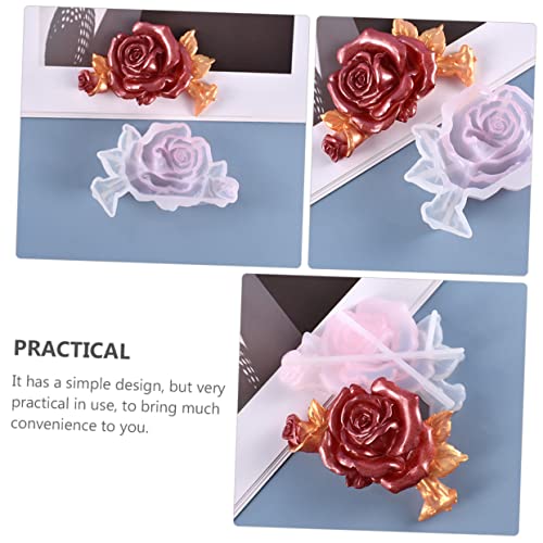 Didiseaon 1pc Ornament Silicone Mold Resin Silicone Molds Car Trim Resin Tray Resin Brooch Resin Casting Molds Agate Silicone Desktop Ornament Casting Mould Rose Making Tray Ornament Mold