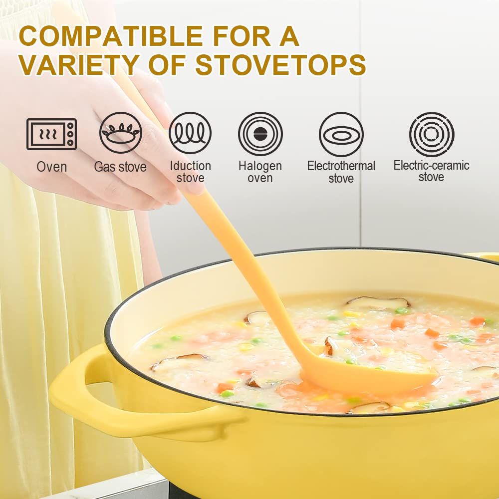 M-COOKER 3.8 Quart Enameled Cast Iron Braiser Pan with Lid,Covered Cast Iron Casserole Dish, Shallow Dutch Oven with Lid, Gift Idea for Family, Oven Safe (Yellow)