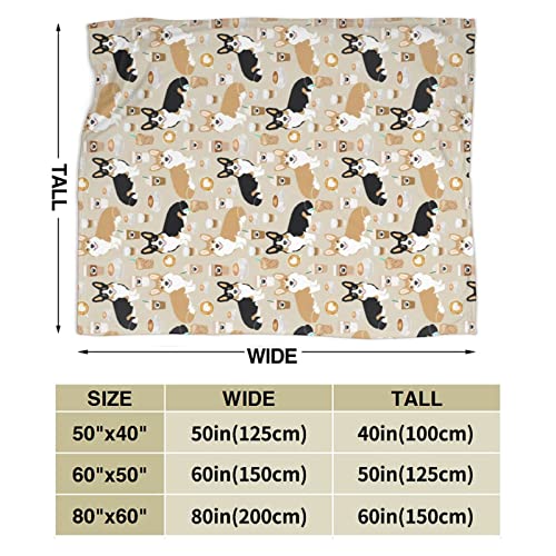 Corgi Blanket Comfort Warm Corgi Throw Blanket Soft Fleece Blankets Corgi Gifts for Corgi Lovers