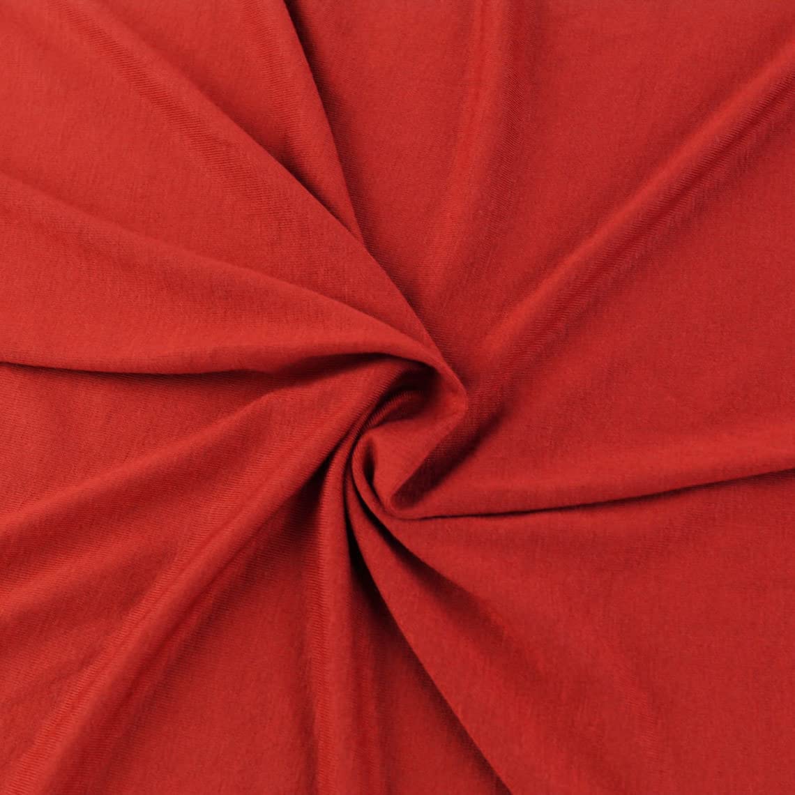 Texco Inc Solid Rayon Spandex Jersey Knit (180GSM)-Maternity Apparel, Home/DIY Fabric, Red Scarlet 1 Yard