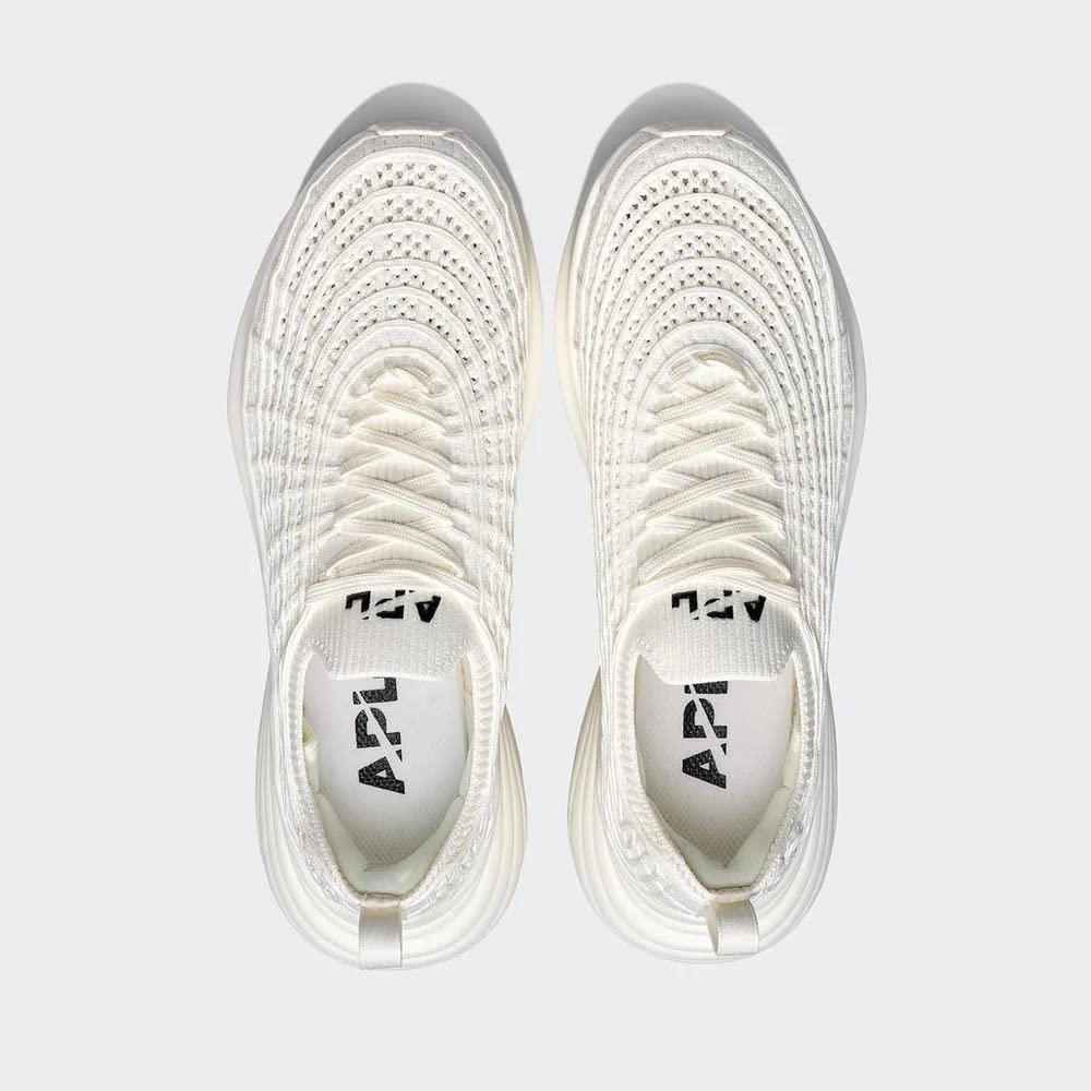 APL: Athletic Propulsion Labs Women's Techloom Zipline Sneakers, Ivory/Ivory/Black, 10.5