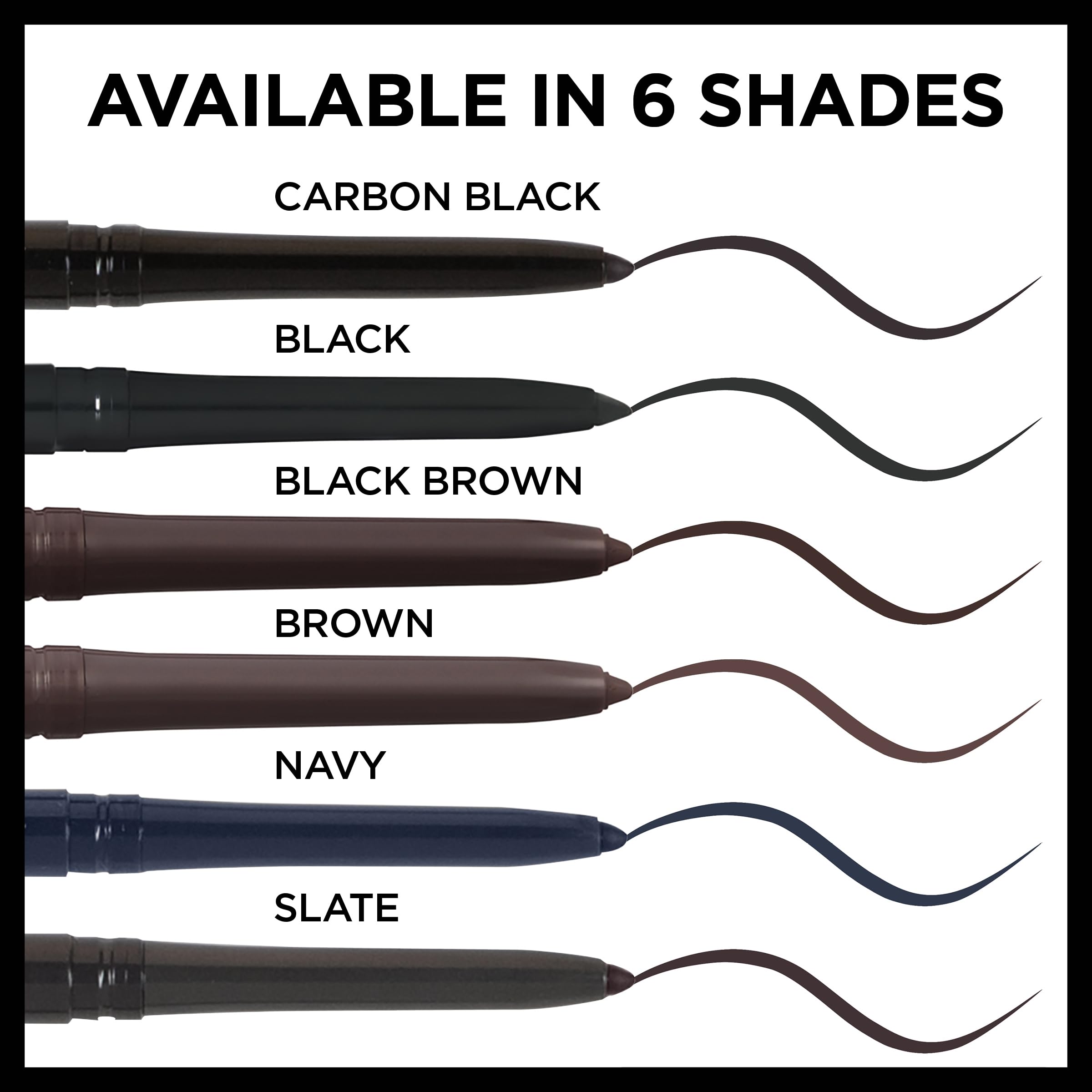 L'Oreal Infallible Never Fail Eyeliner, Carbon Black [591], 0.008 oz