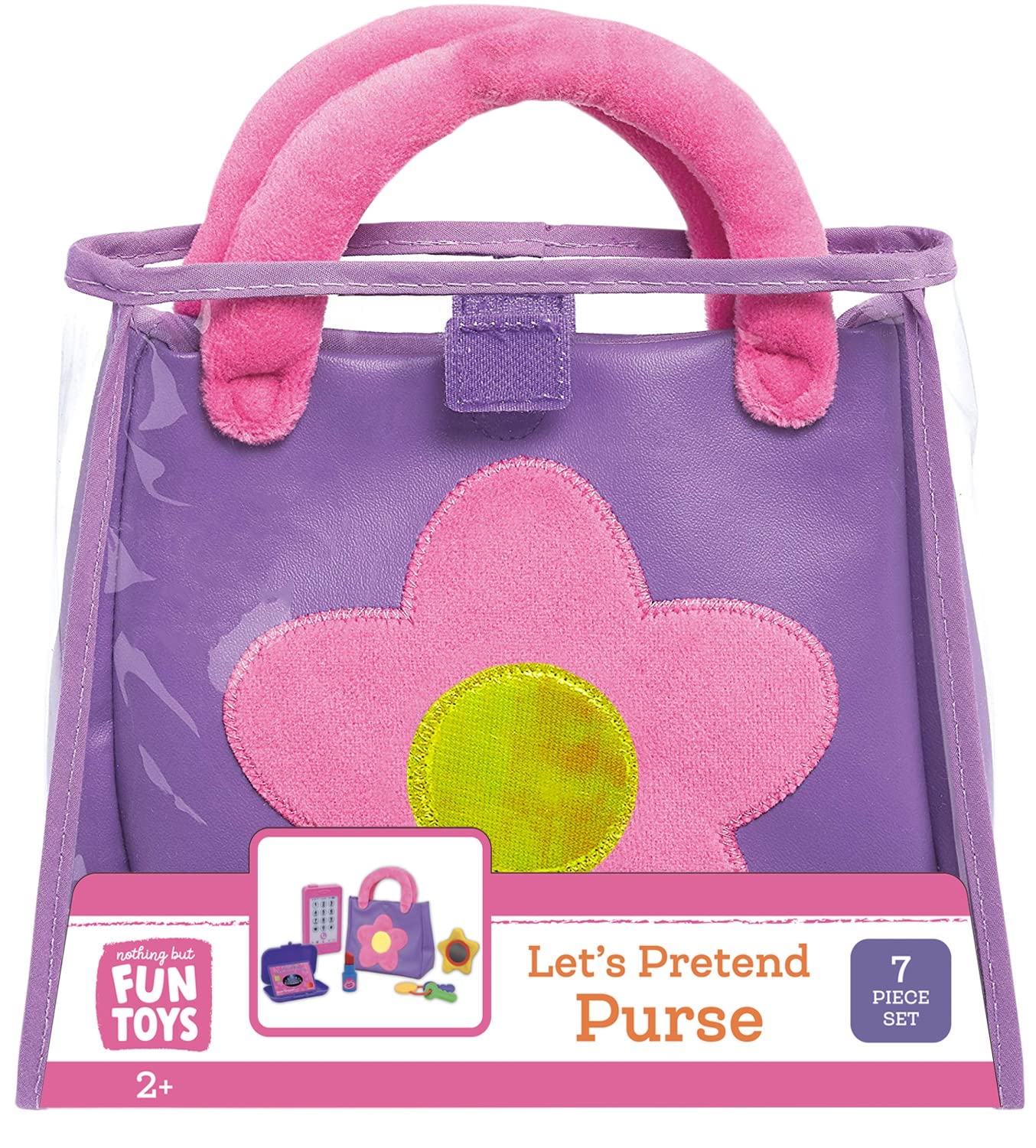 Nothing But Fun Toys Let's Pretend Play Purse Set Designed for Children Ages 2+ Years, Multi