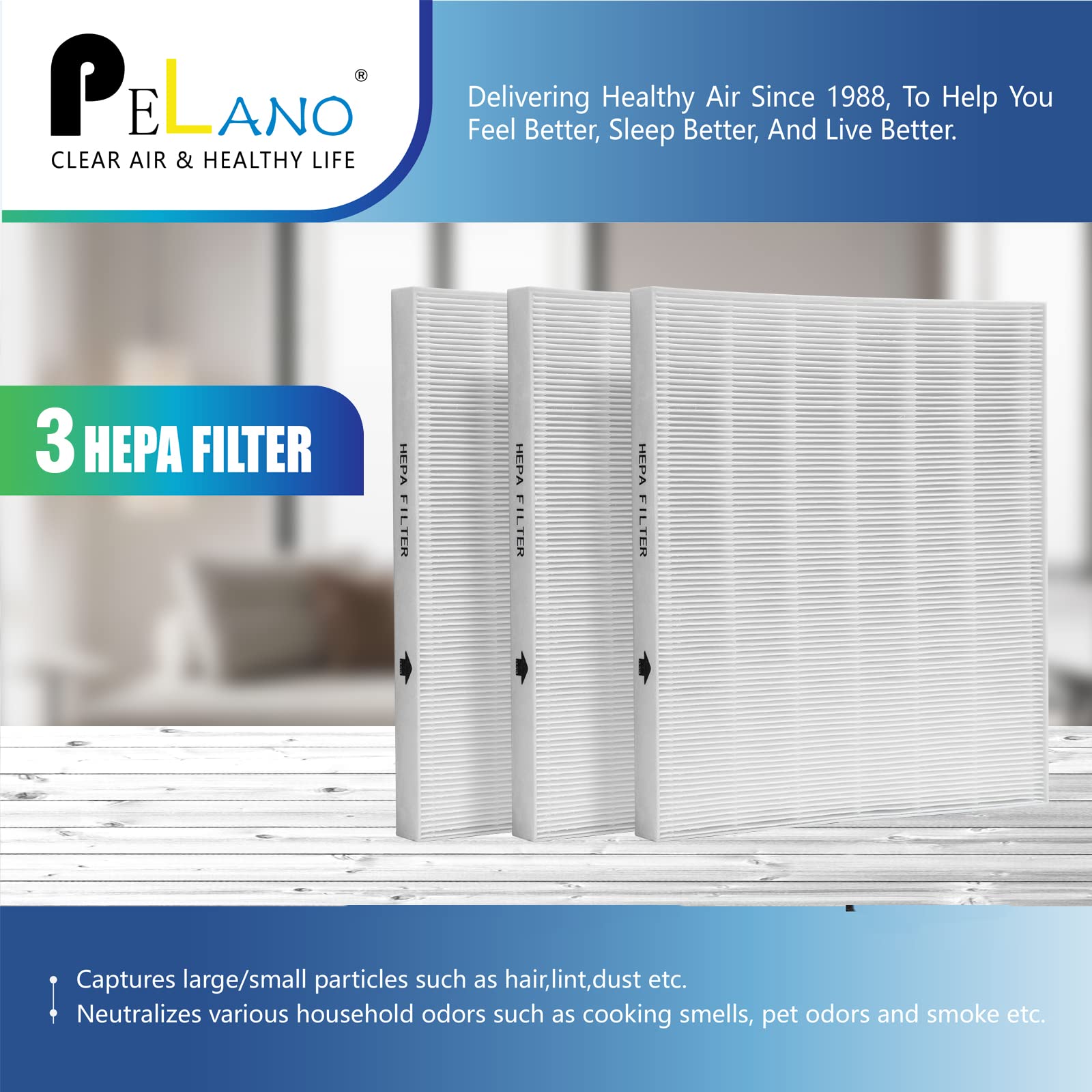 Pelano 3 Pack 5500-2 Replacement Filter H Compatible with Winix 5500-2 Air Purifier and Models AM80, 116130 Replacement Filter