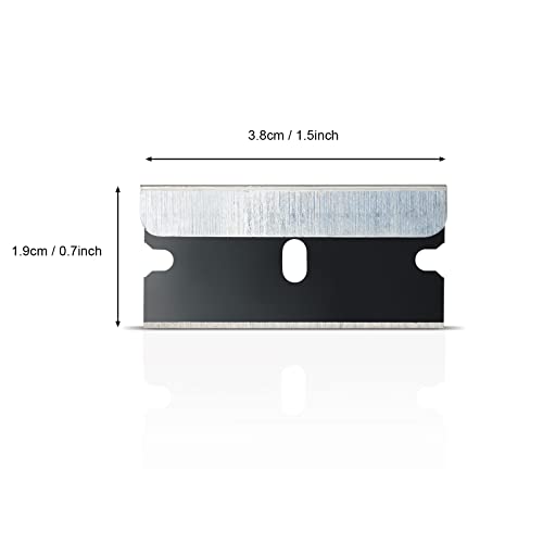 EHDIS 100pcs Razor Blades Single Edge Carbon Steel Razor Blades for Standard Scraper Tool, Safety Straight Edge Industrial Razor Blades for Paint Scraper,Glass Scraper,Box Cutter Replacement Blades