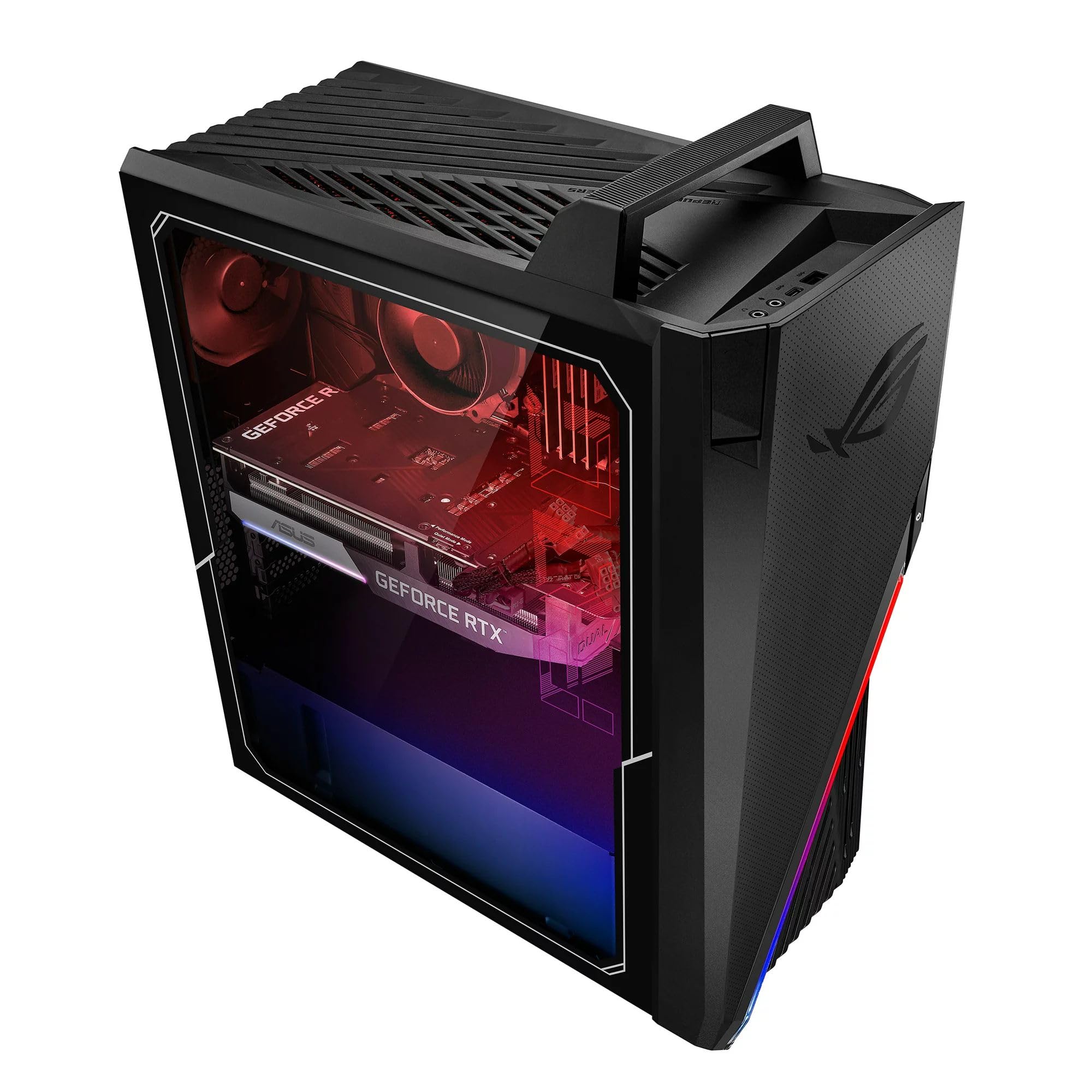 Asus ROG Strix GT15 G15 Gaming Desktop | 12th Gen Intel 12-Core i7-12700F | 64GB DDR4 2TB + 1TB SSD | Geforce RTX 3080 LHR 10GB Graphic | DisplayPort USB-C Aura Sync Lighting Win11 + HDMI Cable