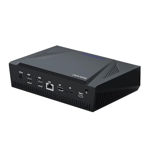 BASOARO AMD Ryzen 9 Mini PC 32GB RAM Mini PC Windows 11 Pro Ryzen 9 5900HX Small Form PC 1TB SSD HD DP Type-C Triple Display I226-V (2.5G) LAN 4K UHD TPM 2.0 Built-in Fan VESA Mount Mini Computer