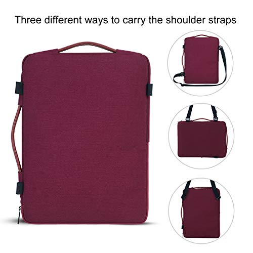 DOMISO 17 Inch Laptop Sleeve Shoulder Bag Water-Resistant Protective Case for 17.3" Dell Inspiron/MSI GS73VR Stealth Pro/Lenovo IdeaPad 300 320 321/ HP Envy 17/ LG Gram 17"/ ROG Strix GL702VS,Fuchsia