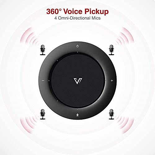 AV Access USB Speakerphone Full-Duplex Audio, with 4 Mics Beamforming, 5 Meters 360 Voice Pickup, Loud and Echo Cancellation, Computer Microphone Speaker for Skype Zoom Conference