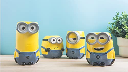 Zak Designs Despicable Me Kevin Minion 3D Sculpted Ceramic Coffee Mug for Hot Drinks, 14 oz