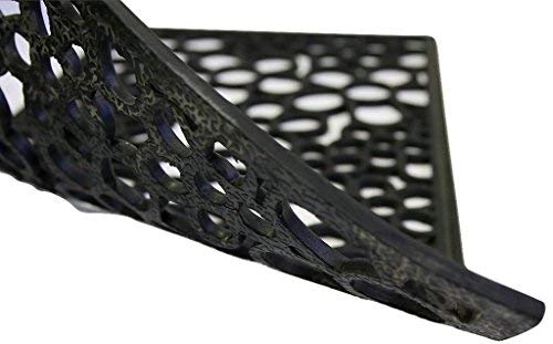 Envelor Home and Garden Floral Wrought Iron Rubber Door Mat 18" x 30" Welcome Mat