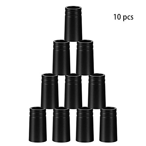 BIG TEETH Golf Ferrules .355 Multi Color 25mm 10Pcs Aluminum Matte for Irons Shafts Multi Colors Golf Accessories (Black)