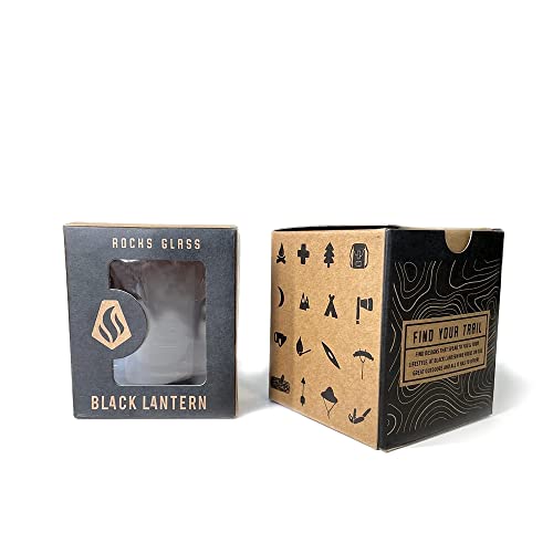 Black Lantern Whiskey Glasses β Mountain Range Rock Glass Set β Set of 2-11oz. Tumbler Glasses - Barware and Kitchen Glasses - Drinking Glasses - Glassware for Scotch Bourbon and Whiskey