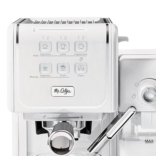 Mr. Coffee One-Touch CoffeeHouse - Espresso, Cappuccino, and Latte Maker, with Easy Serving Espresso (ESE) Pod compatibility - White
